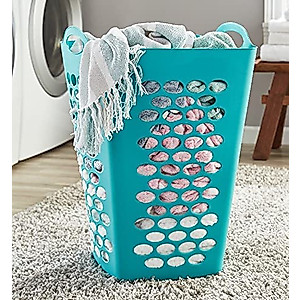 CR-FUSE 2 Pcs of Mainstays Flexible Square Teal Laundry Hamper, Great Laundry Basket 26 Inches(2-Pack)