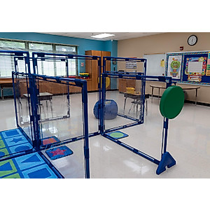 Children's Factory Big Screen Clear PlayPanel Super Set - 8, Kids Room Dividers, Classroom Privacy Screens, Clear