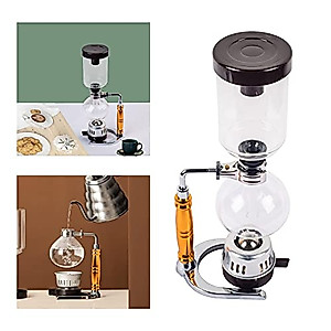 Retro Style Siphon Coffee Maker Heat Resistant Tea Maker Machine for Office Dining Room Kitchen Gifts, 5 Cup