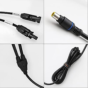 7FT Heavy Duty Cable Converting Solar Panel to DC 8mm Adapter, Waterproof Charging Kit for AIMTOM Rebel 440, GZ, Explorer 160 240 500 1000 or Solar Generators with 7.9mm Connector