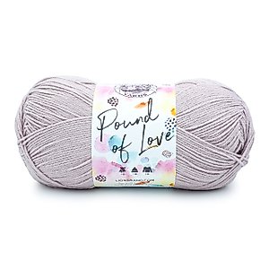 Lion Brand Yarn Pound of Love, Value Yarn, Large Yarn for Knitting and Crocheting, Craft Yarn, Quartz
