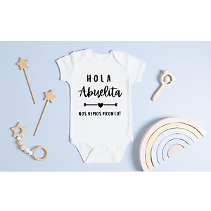"Hola Abuelita Nos Vemos Pronto" Pregnancy Announcement Outfit – Gift for Expecting Grandparents