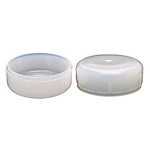 Sunnliand Patio 1-1/4" Deluxe Wrought Iron Chair Glides, Protect Your Outdoor Furniture, Chair Leg Floor Protectors, Plastic Floor Protector, Round, Pack of 25, White
