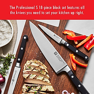 Zwilling J.A. Henckels Professional S Knife Block Set, 18 Piece, Black