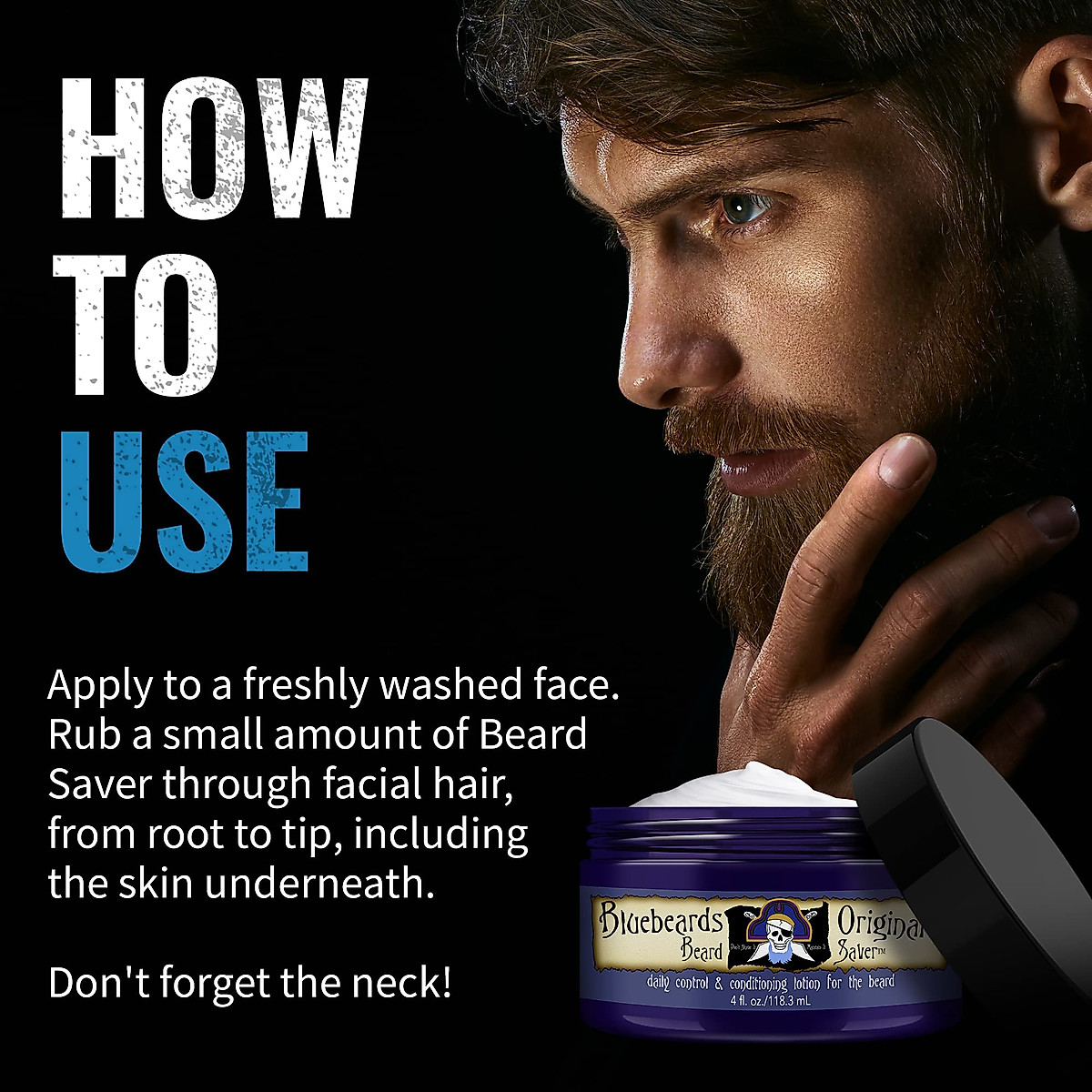 Bluebeards Original Beard Saver, 4 oz. - Leave In Beard Conditioner for Men, Infused with Aloe & Lime - Beard Softener that Deeply Conditions and Moisturizes Your Beard and Skin - Made in USA