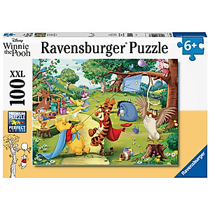 Ravensburger Disney Pooh to The Rescue 100 XXL Piece Jigsaw Puzzle for Kids | Promotes Problem-Solving Skills Durable | Ideal for Ages 6-8
