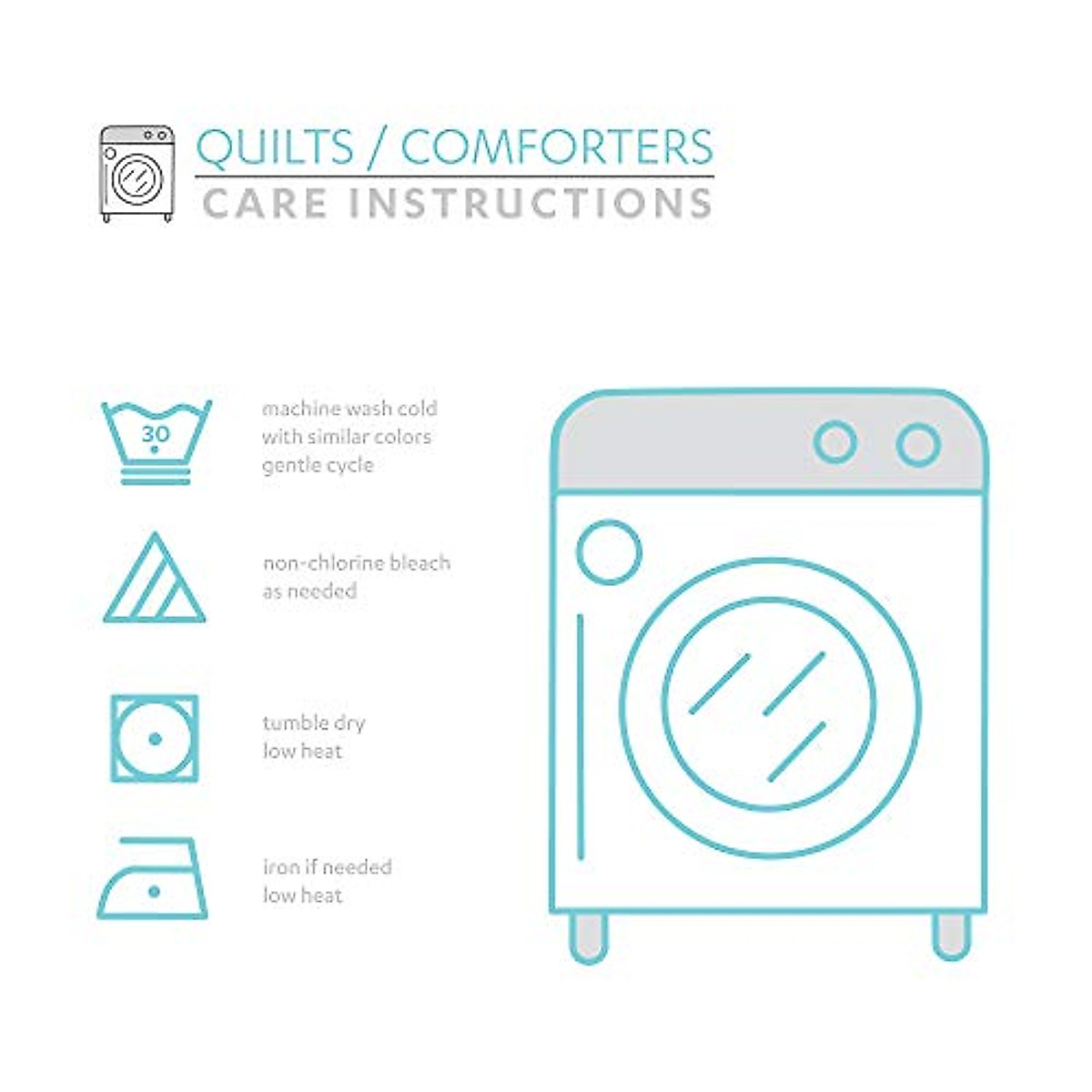 Lush Decor Gray and White Farmhouse Recycled Yarn-Dyed Cotton Stripe 5-Piece Comforter Set (Full/Queen)