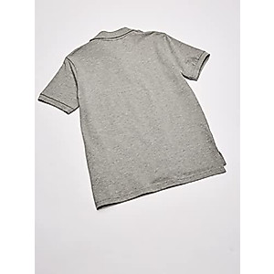 The Children's Place boys Short Sleeve Pique School Uniform Polo Shirt, Smoke, Large US