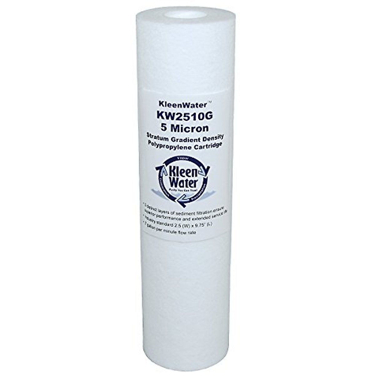 KleenWater KW2510G 50 Micron Water Filters, Set of 3, Compatible with GE GXWH04F GXWH20F GXWH20S and KleenWater KWGE25RG, Qty1, Compatible with GXWH04F, GXWH20F, GXWH20S