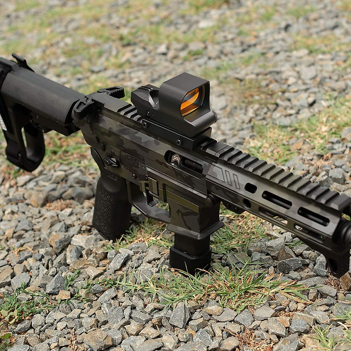 Feyachi RS-30 Reflex Sight, Multiple Reticle System Red Dot Sight with Picatinny Rail Mount, Absolute Co-Witness