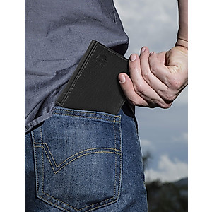 Timberland mens Genuine Leather Rfid Blocking Trifold Wallet, Black, One Size