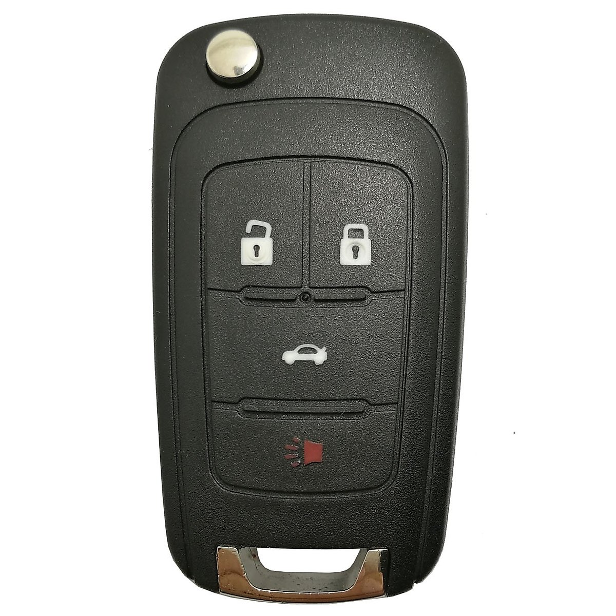 Replacement Key Fob Case Shell Fit for GM Chevrolet Chevy Flip Folding Key Shell Remote Key Case 4 Buttons