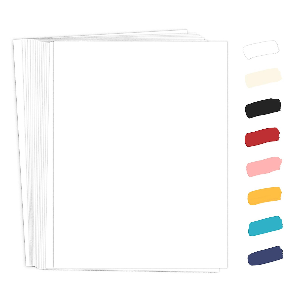 50 Pack White Cardstock 8.5 x 11 White Paper, Goefun 65lb Card Stock Printer Paper for Cards Making, Office Printing, Paper Crafting