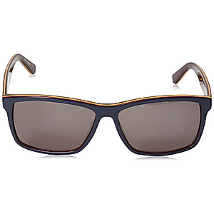 Lacoste Men's L705S Rectangular Sunglasses, Dark Blue/Grey, 57 mm