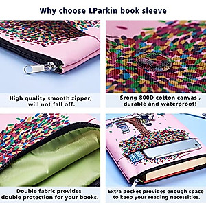 Just A Girl Who Loves Books, Book Sleeve with Zipper,Book Nerd Gifts, 11x8.5 Inch, Washable Fabric