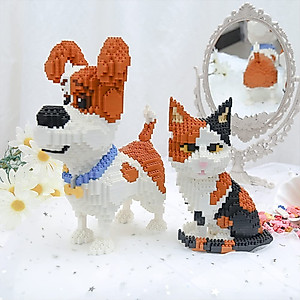 Uvini Adult Building Set, Blocks Pets, Micro Bricks Cat Animal Toy for Kids 10,11, 12, 13, 14, Teens or Adult, 1300 Pieces (1301)