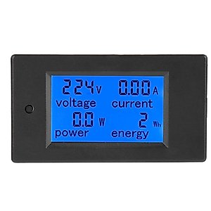 AC Voltage Power Meter, Digital Large-Screen LCD Voltmeter, PZEM-021 80-260VAC 20A/4500W Energy Meter for Electrical Parameter Measurement Include Voltage Current Power and Energy