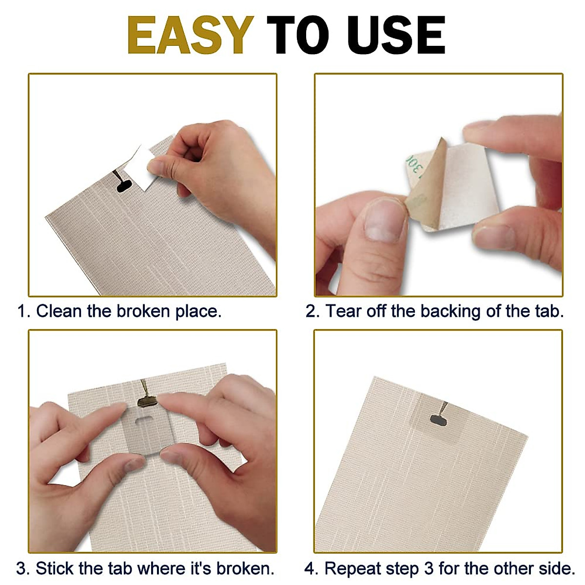 Vertical Blind Repair Tabs/Blind Fixer Tabs/Verticle Blind Repair Kit for Vertical Blinds Replacement Slats（40pcs）