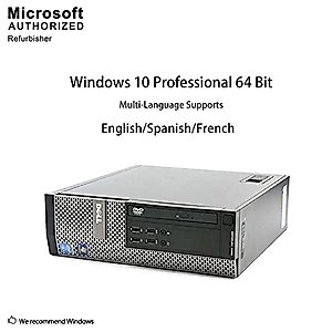 Dell Optiplex 9020 SFF Computer Desktop PC, Intel Core i5 Processor, 16 GB Ram, 2 TB Hard Drive, WiFi, Bluetooth 4.0, DVD-RW 1 inch LCD Monitor, Windows 10 Pro (Renewed)