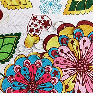 EHouseHome Outdoor and Indoor 60inch Round Tablecloth with Umbrella Hole and Zipper, Waterproof Zippered Patio Table Cloths, Spring/Summer Table Covers for Backyard Circular Table/BBQs/Picnic