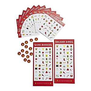 Two's Company 43898 Holiday Bingo Game with 12 Cards and 80 Chips