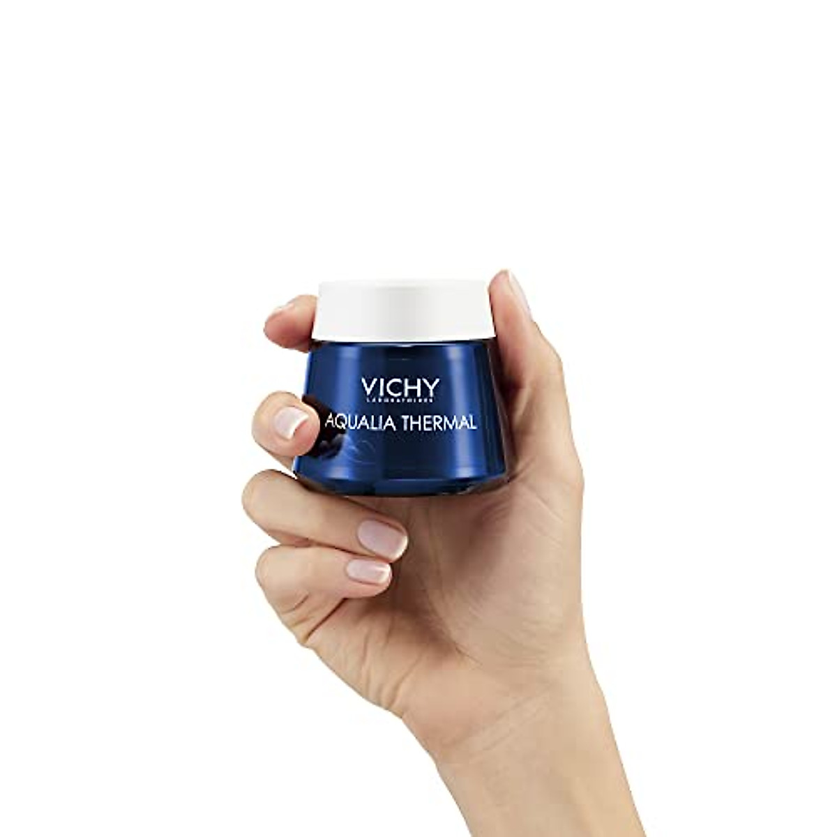 Vichy Aqualia Thermal Spa Face Night Cream and Overnight Mask with Hyaluronic Acid, Moisturizer for Face and Neck, Moisturizing Night Time Anti Wrinkle Cream, Light Scent, Paraben Free