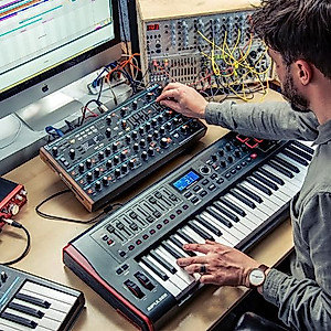 Novation Peak 8-Voice Desktop Polyphonic Synthesiser with 2 LFOs per voice, 16-slot modulation matrix, 3 analogue distortion points, and digital effects