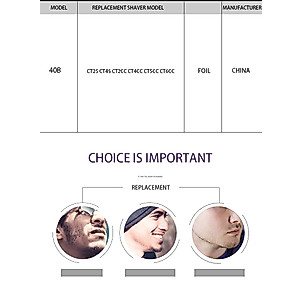 Replacement Shaver Foil Cassette Head For 40B For Braun CoolTec CT2s CT2cc CT3cc CT4s CT4cc CT5cc CT6cc
