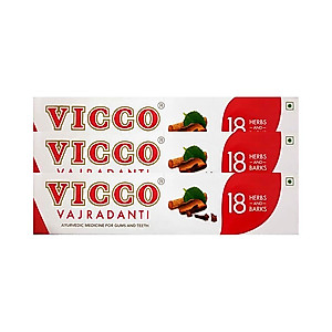 Vicco Vajradanti Ayurvedic Toothpaste for Strong Teeth and Gums 200 grams 3-pack (3 x 200 g)