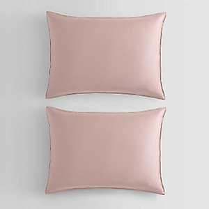 Calvin Klein - Queen Duvet Cover Set, Organic Cotton Sateen Bedding, Luxuriously Soft Home Decor, GOTS Certified (Organic Earth Clay Pink, Queen)