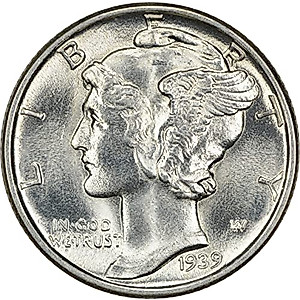 1939 P Mercury Dime Uncertified MS64