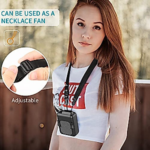 ALPIAZ Portable Waist Clip on Fan & Necklace Fan 2 in 1, Personal Belt Fan with 15H Working Time, 5000RPM Strong Airflow, 3 Speeds, 4000mAh Battery Powered Body Fan for Working Camping Hiking Outdoor