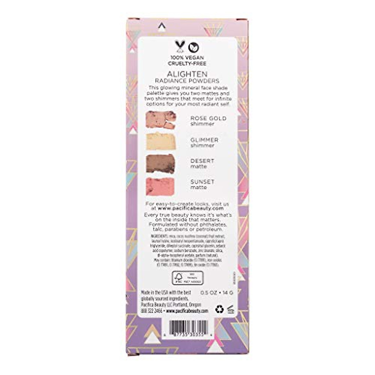 PACIFICA Alighten Radiance Powders Palette, 0.5 OZ