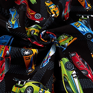 Timeless Treasures Race Cars Race Cars Black, Fabric by the Yard