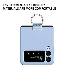 for Samsung Galaxy Z Flip 3 5G Case Finger Ring Matte Phone Cover for Galaxy Z Flip 4 3 Cases,Light Green,for Z Flip 4