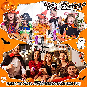 Lounsweer 100 Pcs Halloween Plastic Cups 2 oz Disposable Cups Mini 2 oz Party Glasses for Bachelorette Birthday Tasting Serving Samples Cups for Drinking Party (Shot, Shot, Shot)