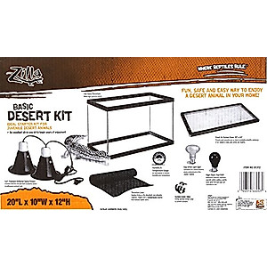 Zilla 01312 10-Gallon Basic Desert Kit, 10-Inch by 20-Inch by 12-Inch