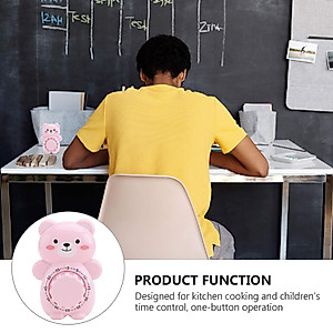 Cabilock 1pc Bear Timer Mechanical Timer Cooking Timer Countdown Timer No Battery Timer Learning Timer Frying Timer Cartoon Reminder Statue Kitchen Utensils Toddler Small Gift Abs