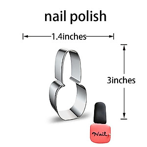 Makeup Dress Up Cookie Cutter Shape 5 Pieces Set - High Heels, Lipstick Shape, Perfume, Dress, Heart Shape Suitable for Girls Ladies Princess Fashion Valentine's Day Wedding Wedding Dress
