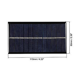 MECCANIXITY Mini Solar Panel Cell 6V 160mA 0.96W 110mm x 60mm for DIY Electric Power Project Pack of 2