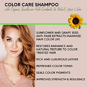 DermOrganic Color Care with Sunflower Anti-Fade Extract - Sulfate-Free - SHAMPOO 17 fl.oz