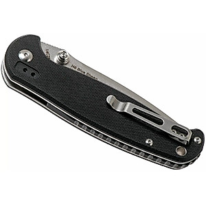 Real Steel Knives H6 Blue Sheep Folding Knife - 3.74" Alleima 14C28N Stonewashed Blade, Black G10 Handle, Liner Lock - Perfect for Camping, and Daily Cutting Tasks - Hunting Knife for Men Women