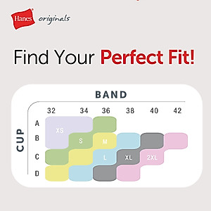 Hanes Women's Originals Triangle Bralette Pack, Breathable Stretch Cotton Bras, 2-Pack, Shelton Red/Concrete Heather, Small