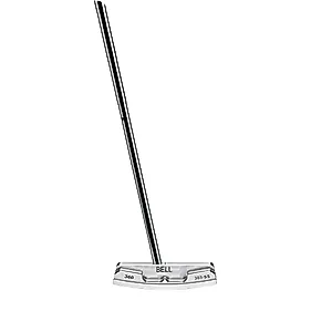 Bell N-360 No-Offset CNC Milled Upright Lie Toe Balance Golf Putter (79 Degree Lie) + Tacki-Mac Black Jumbo Flat Top Grip | Made in USA (Right, 33)