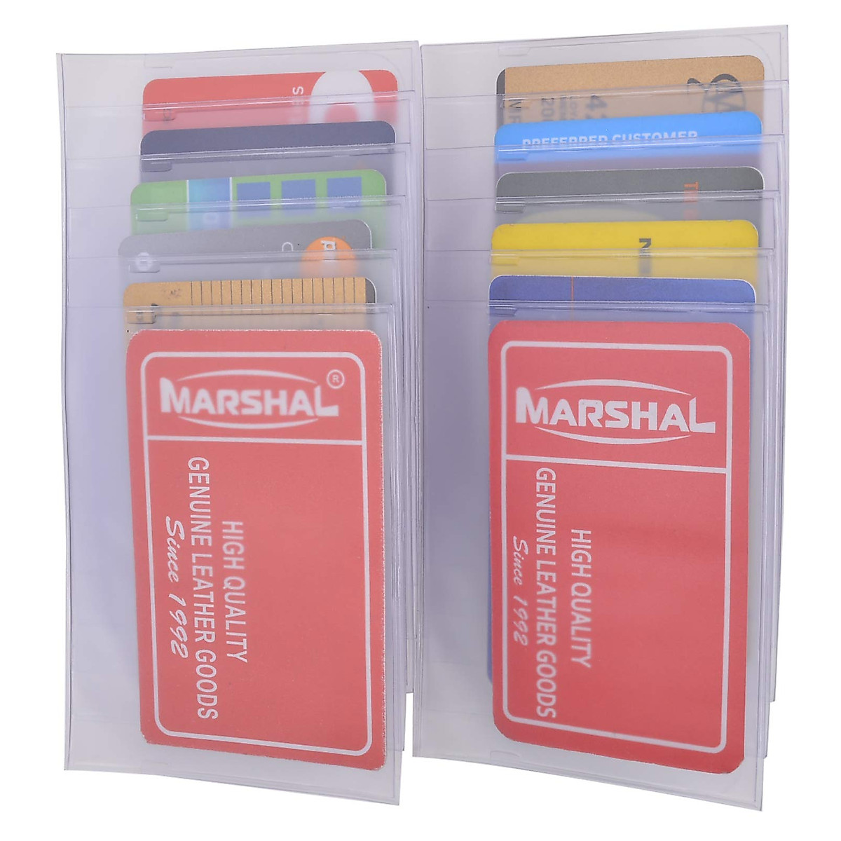 MARSHAL Checkbook Plastic Insert Made in USA 6 Page SET of 2 Card Holder