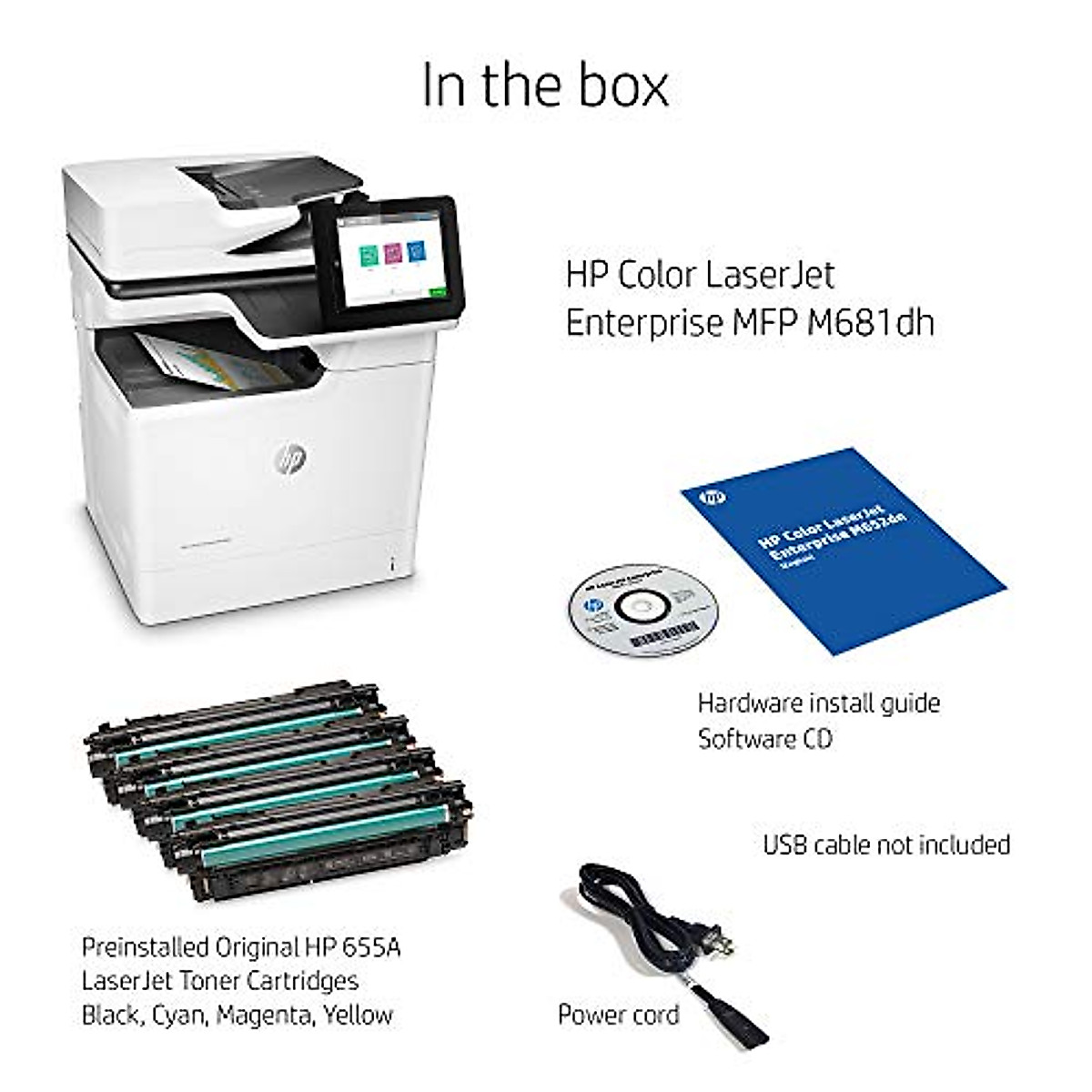 HP Color Laserjet Enterprise MFP M681dh Duplex Printer (J8A10A)