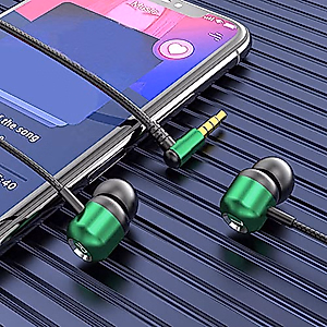 Gaweb Earphones, 3.5mm Jack Earbud Functional Good Sound Quality 1.2m Music Earbud Wired Headset for Listening to Songs - Black (2473946-Gaweb-1)