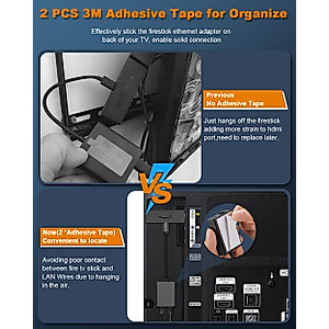 Ethernet Adapter for Fire TV Stick, Electop Micro USB to RJ45 Ethernet Network Adapter Compatible with 4K Fire Stick,Chromecast Google Home Mini and More Streaming TV Sticks(Adhesive Tape Included)