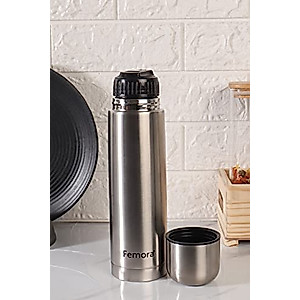 Femora Thermosteel Water Bottle Leak Proof, Vacuum Insulated Stainless Steel, Hot Cold, Double Walled, 1 pc, 17oz, MADE IN INDIA