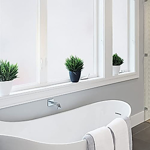 bofeifs Window Privacy Film Frosted Glass Window Film Non-Adhesive Static Cling UV Blocking Window Sticker Reusable Window Covering Film for Bathroom Office Meeting Room Home 11.8" x 78.7"(30x200cm)